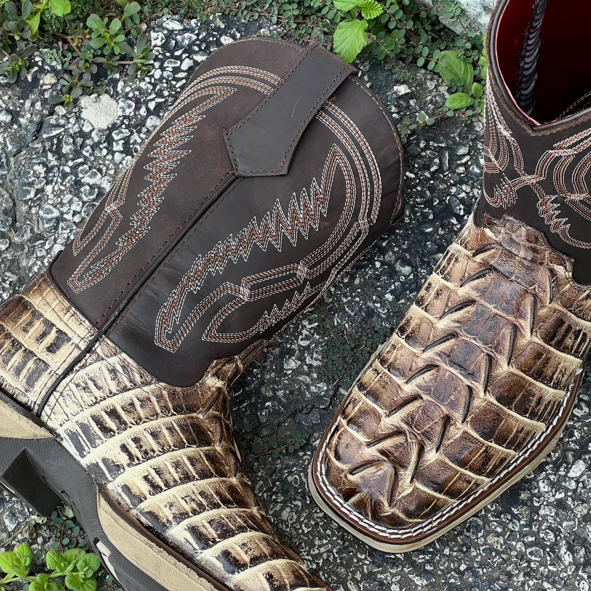 Men’s Orix Caimán Tail Leather Work Boots - Composite Toe – Texas Boot ...