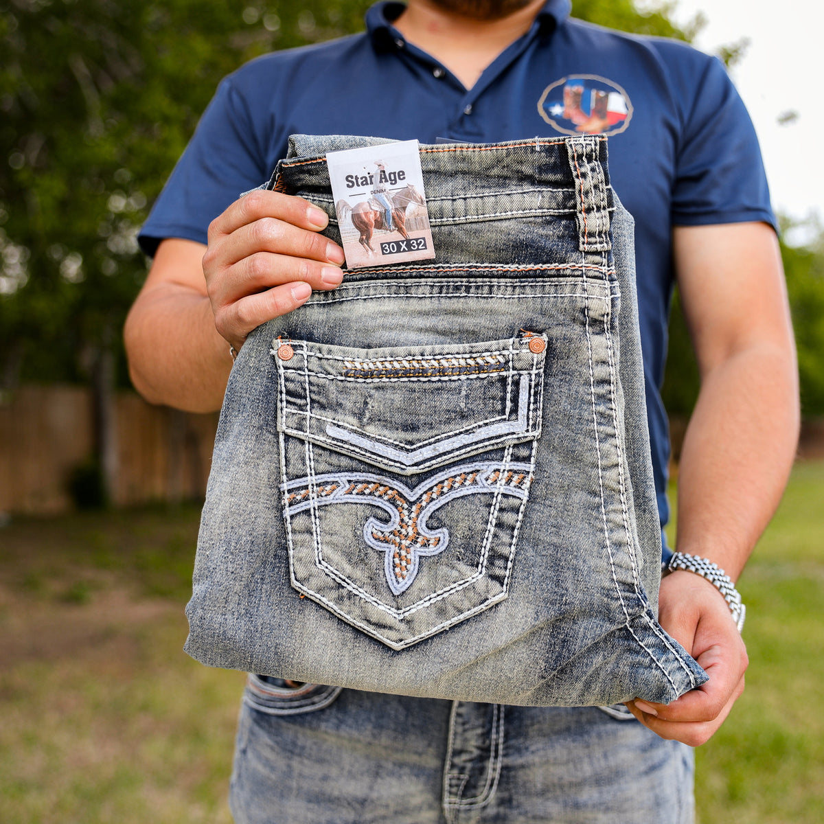 Men’s SA-002 Boot Cut Vintage Blue Jean – Texas Boot Ranch