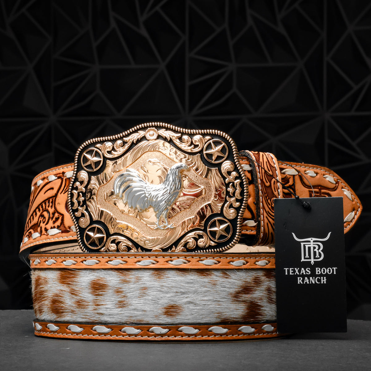 2 Inch Hand-Tooled Artesanal Genuine Cowhide Leather Belt – Texas Boot ...