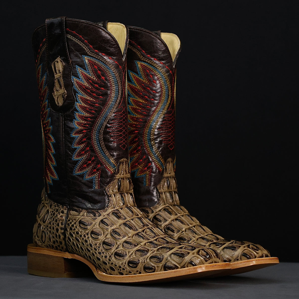 Men’s Orix Caimán Back Leather Boots — Square Toe – Texas Boot Ranch