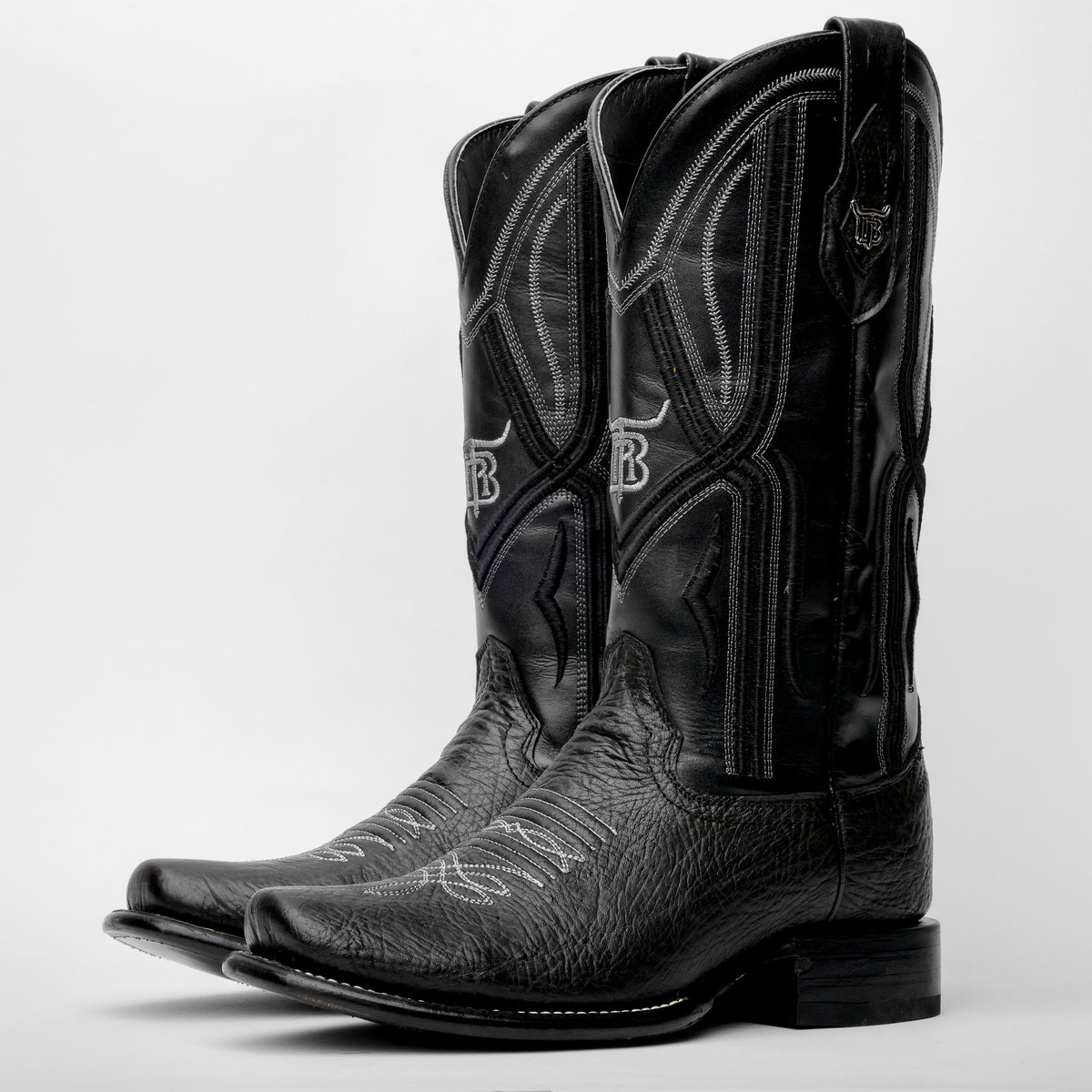 Genuine Black Bull Shoulder Boots - Cutter Toe – Texas Boot Ranch