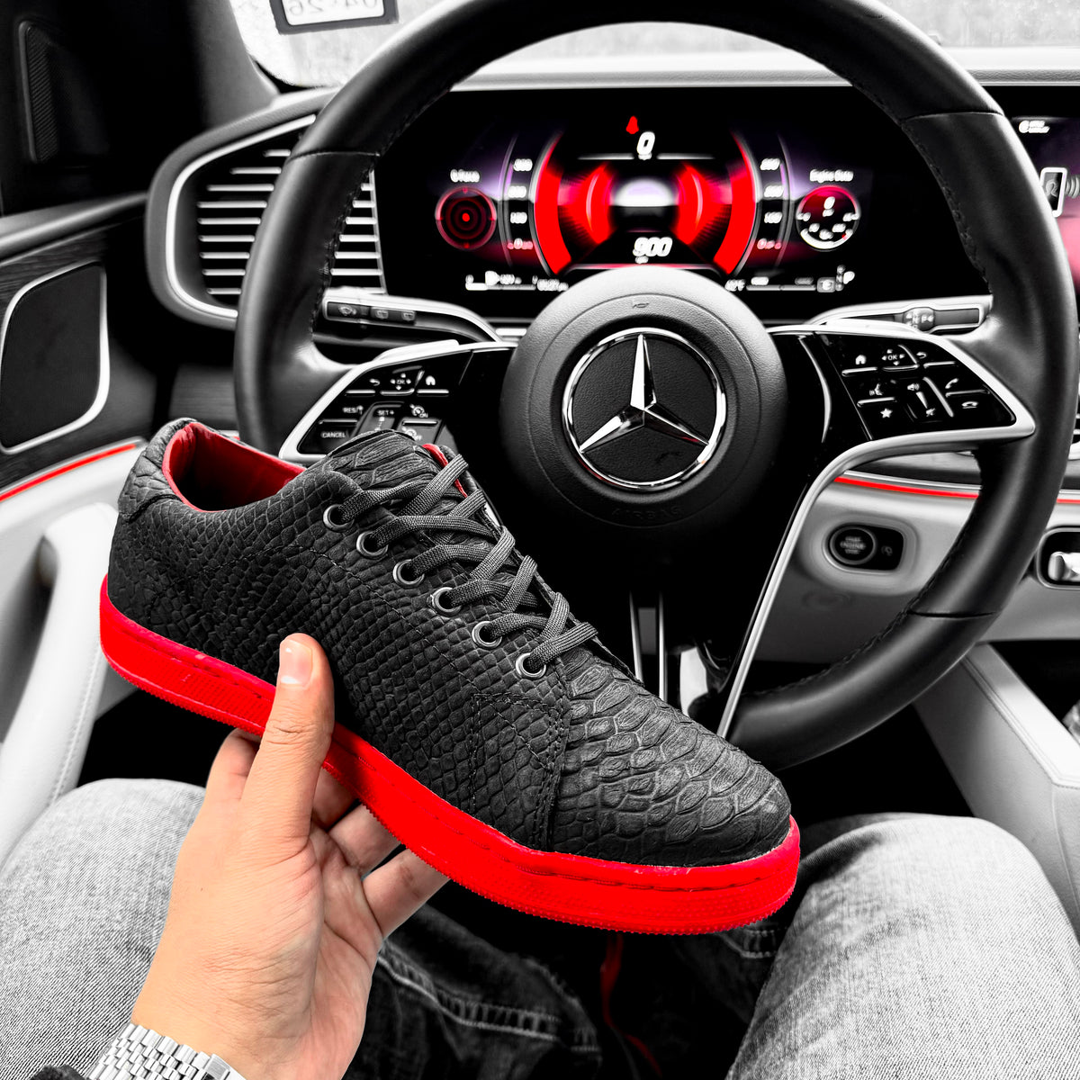 Matte Black Python Leather Shoes – Texas Boot Ranch