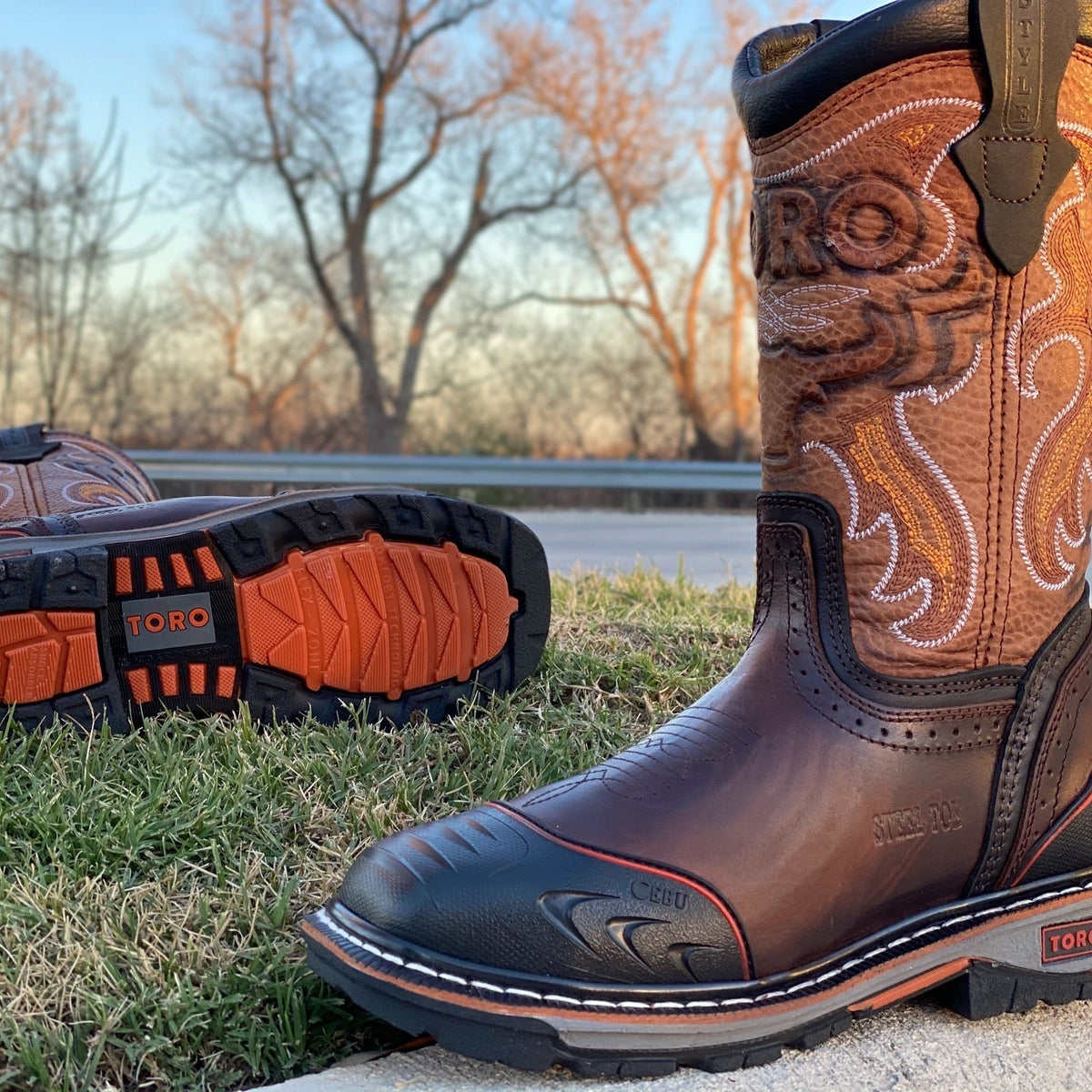 Men’s Toro Bravo Brown Steel Toe Work Boots – Texas Boot Ranch