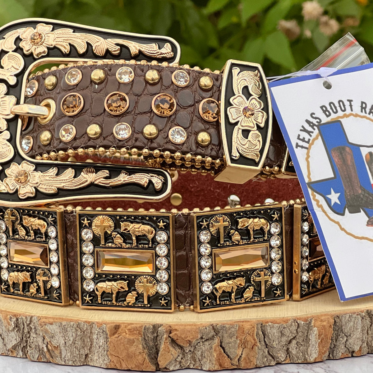 Western Brown Praying Cowboy Leather Belt – Texas Boot Ranch